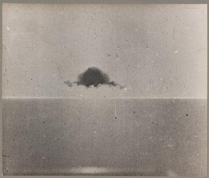 Eight photographs showing the July 1945 New Mexico atomic bomb ...