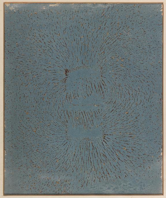 Three magnetic line of force patterns made by Faraday and given to a ...