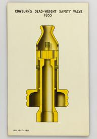 Coloured sectional drawing of Cowburn's Dead-weight Safety Valve ...