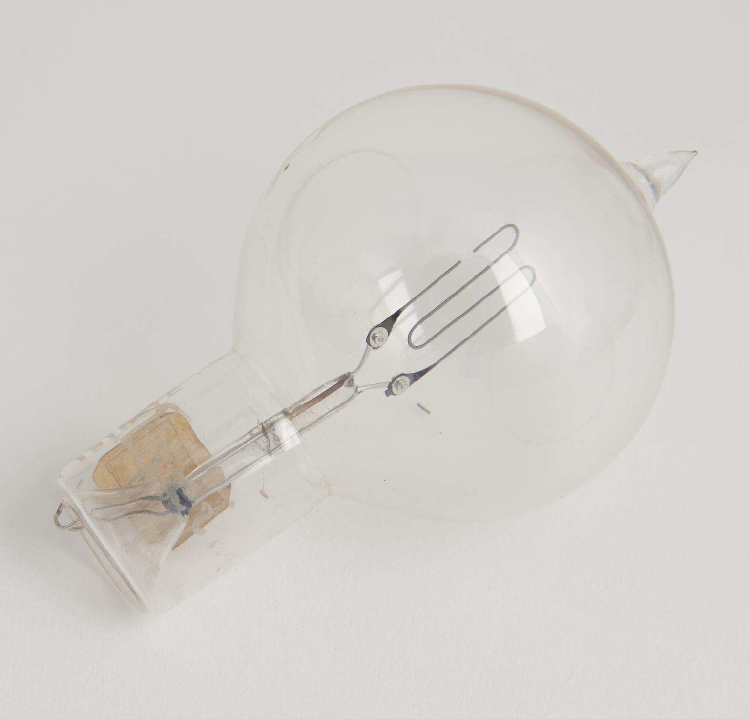 Two original Mazim Carbon filament lamps with platinum leads | Science ...