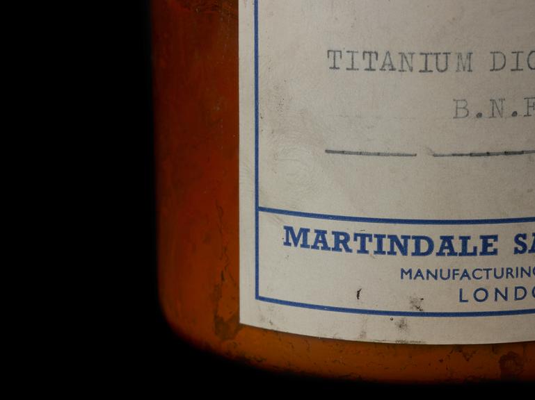 Bottle of titanium dioxide paste | Science Museum Group Collection