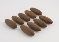 Nine pieces of ovoid shaped wood | Science Museum Group Collection