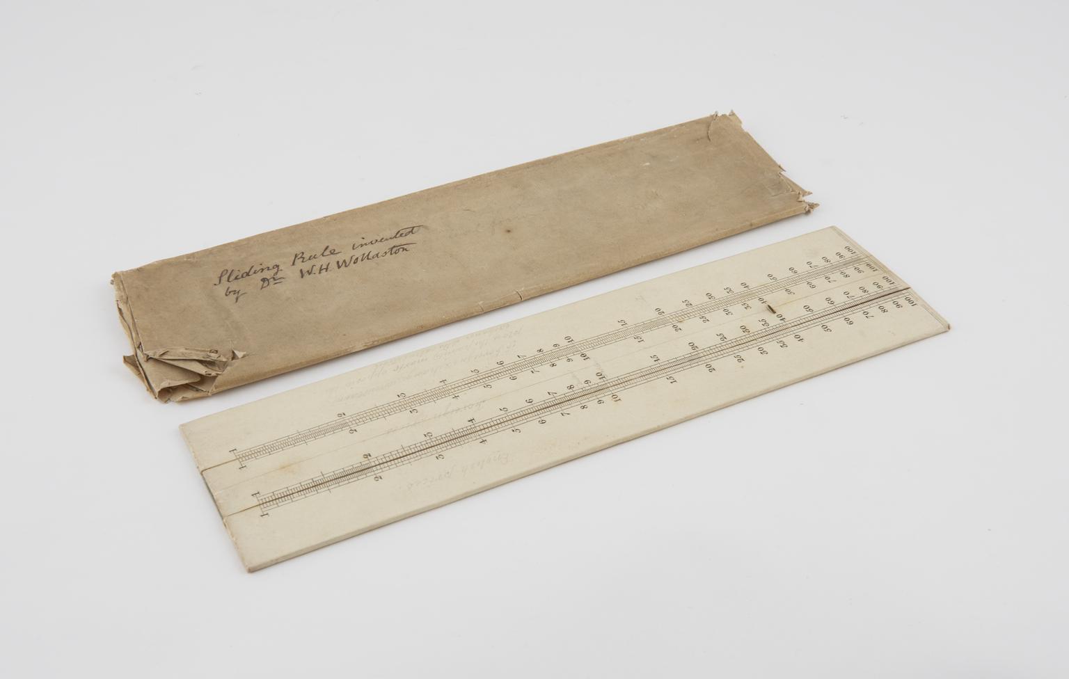 Currency conversion scale, slide-rule, with packet, 1840-1860 | Science ...