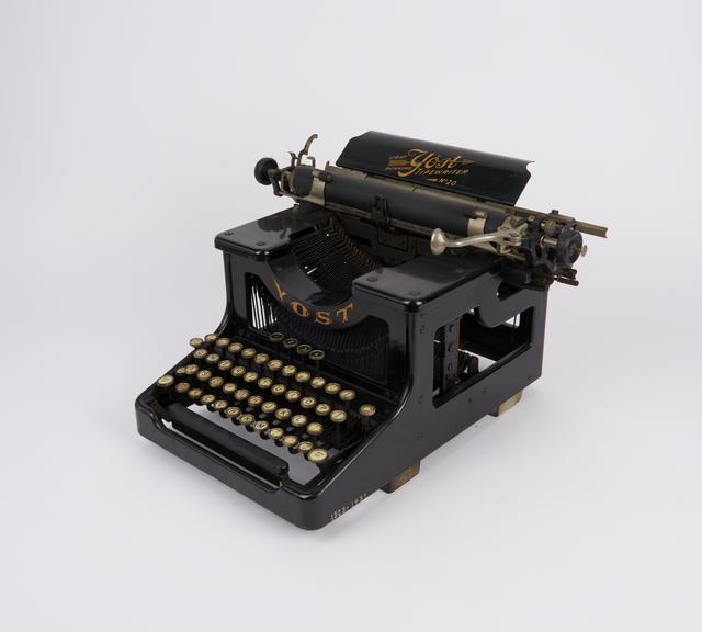 Yost typewriter model no. 20, with cover | Science Museum Group Collection