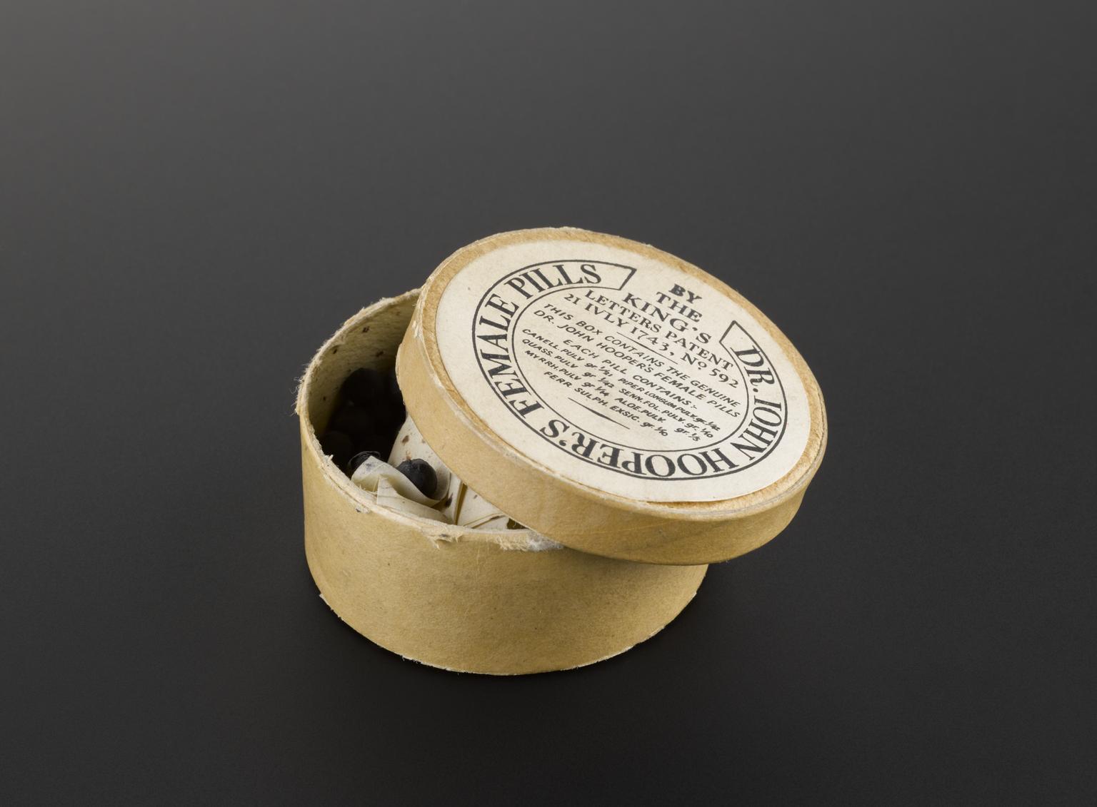 2 round pill boxes of Dr John Hooper's Female Pills | Science Museum ...