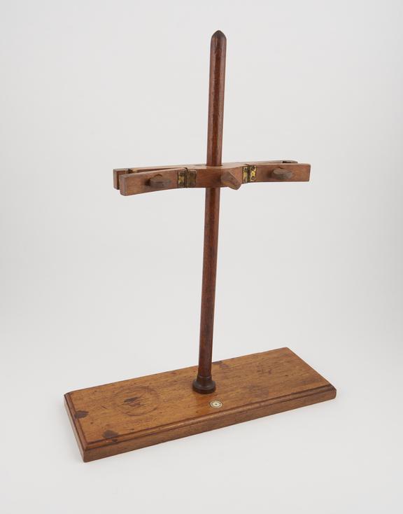 Wooden stand for two burettes | Science Museum Group Collection