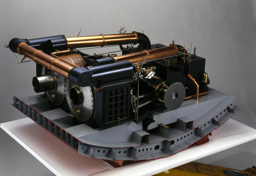 Working model of the double trunk steam engines, as used on HMS ...