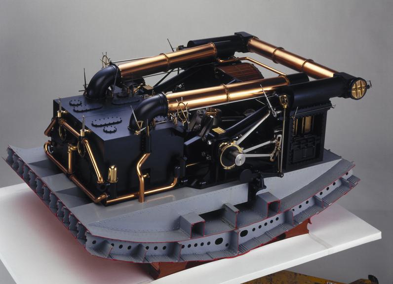 Working model of the double trunk steam engines, as used on HMS ...