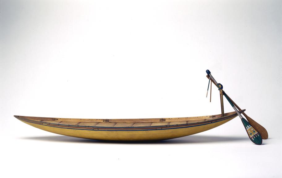 Model of ancient Egyptian funerary boat with two oars | Science Museum ...