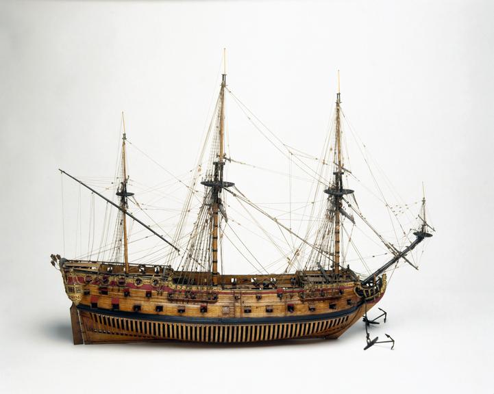Contemporary Navy Board model, of a rigged 60-gun ship | Science Museum ...