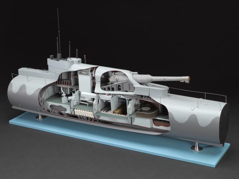 Model of midship portion of H M submarine 'M1' | Science Museum Group ...