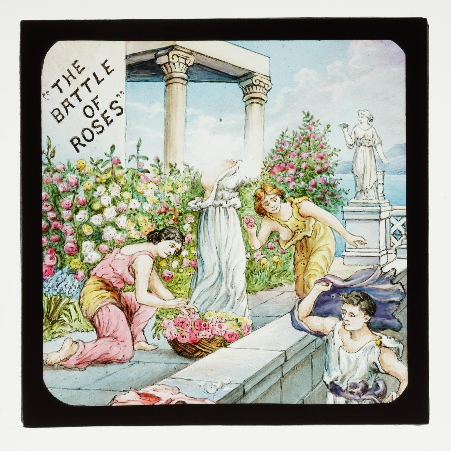 Magic lantern pose slide 'The Battle of the Roses' | Science Museum ...