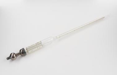 Thermo-hydrometer for glue with paper scale showing temperature ...