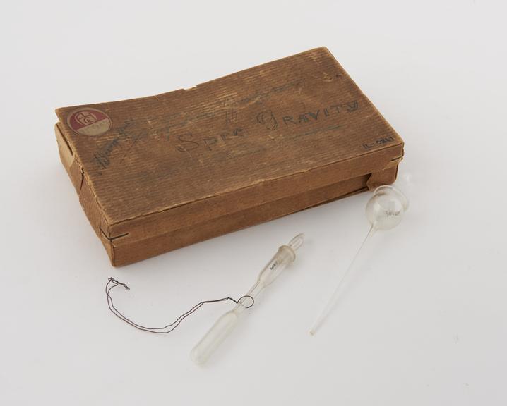 Specific gravity tube with filling funnel | Science Museum Group Collection
