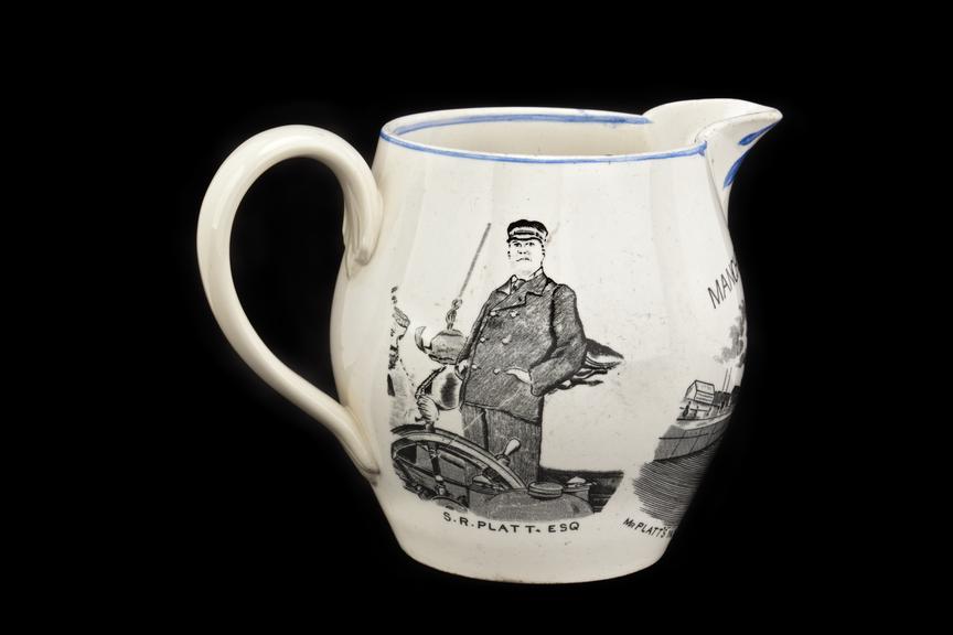 Jug commemorating the completion of Eastham Locks on the Manchester ...