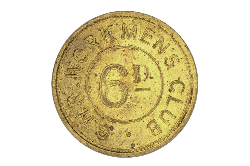 Great Western Railway workmen's club token | Science Museum Group ...