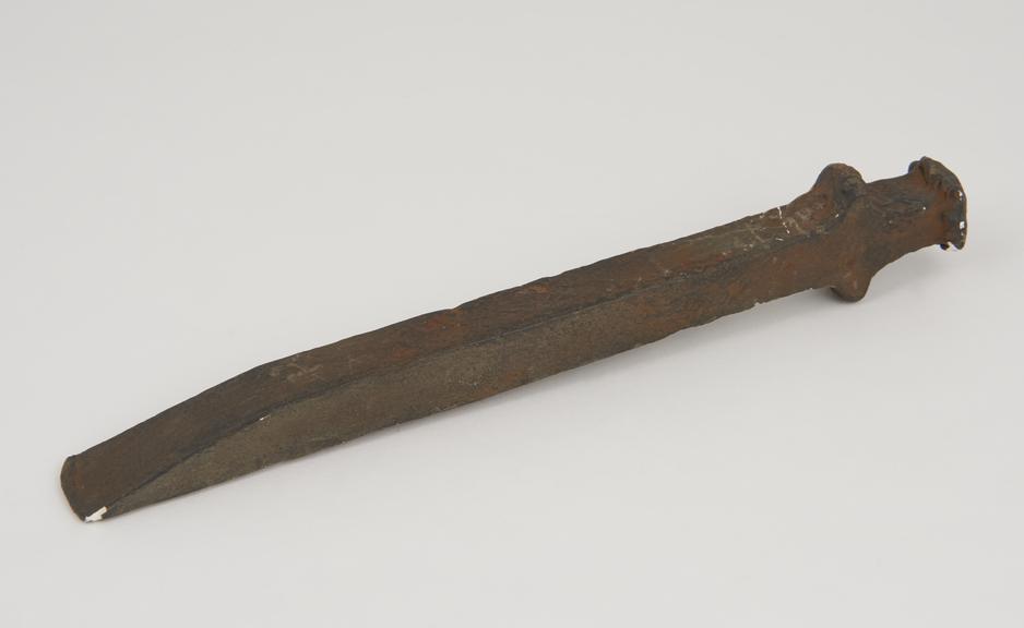 Plaster replica of iron chisel | Science Museum Group Collection