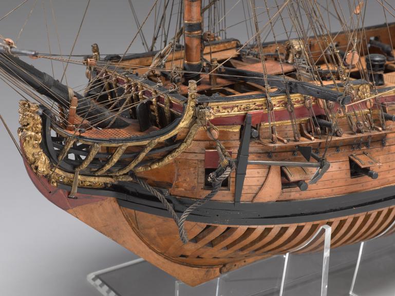 Contemporary Navy Board model, of a rigged 60-gun ship | Science Museum ...
