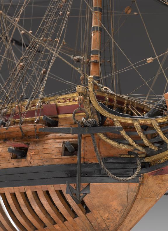 Contemporary Navy Board model, of a rigged 60-gun ship | Science Museum ...