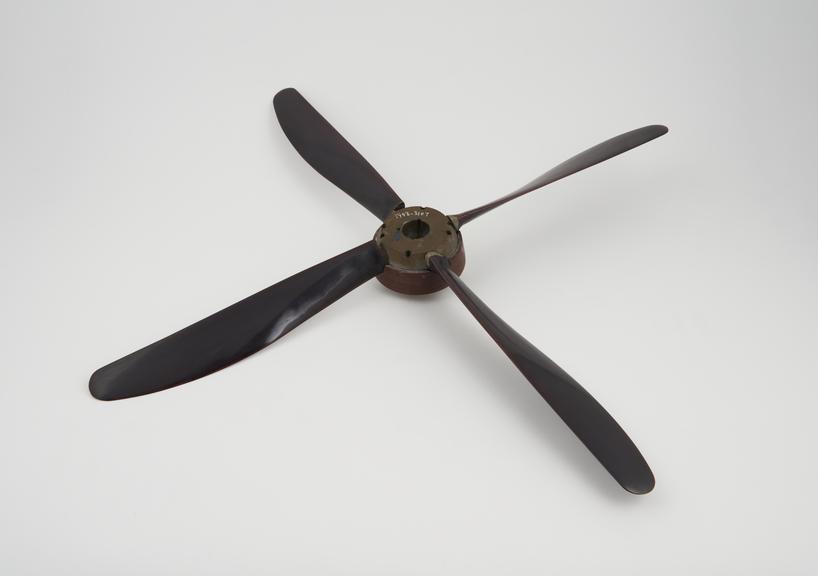 Propeller: four bladed, wind tunnel model, with blades to prop shaft ...