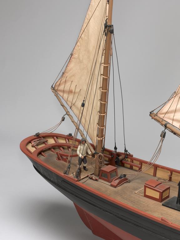 Rigged model of the Brixham trawler 'Valerian', with trawl and five ...