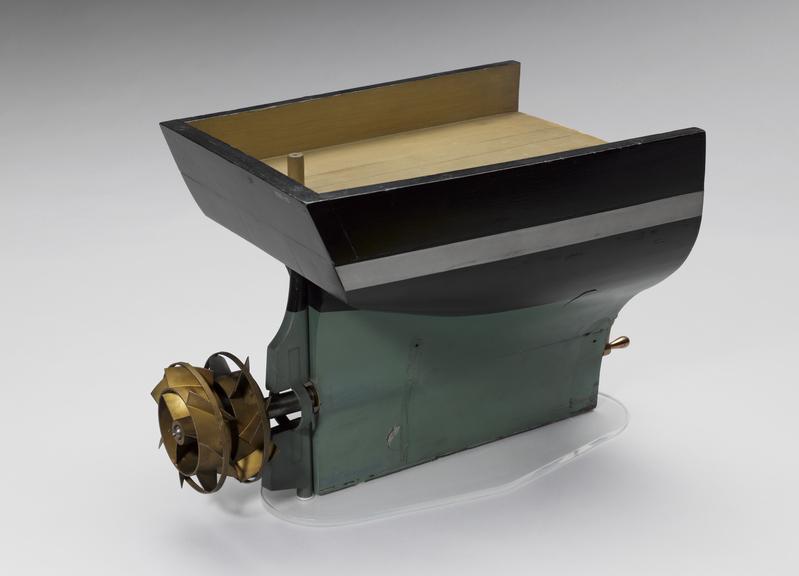 Model of vessel Stern fitted with John Ericsson's patent screw ...