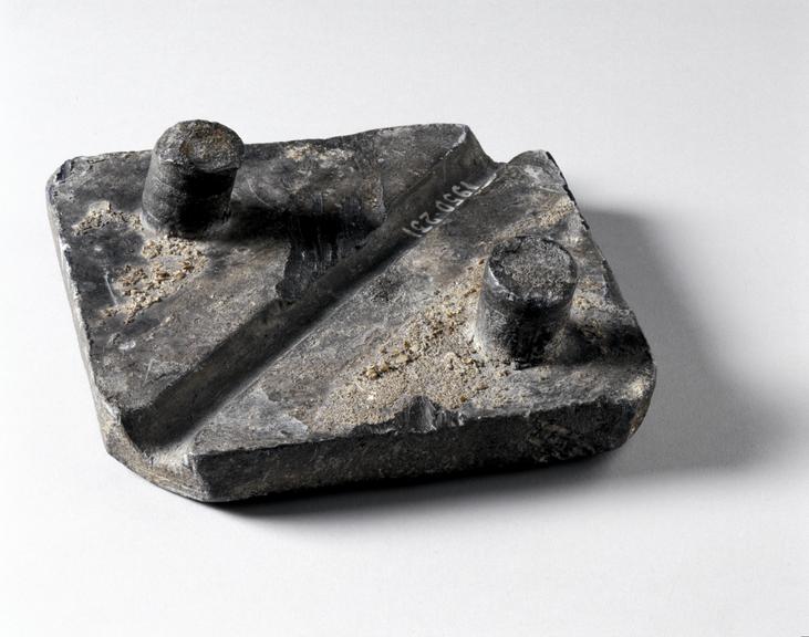 Lead weight marked 'Reid' from the first cross-Channel telegraph cable ...