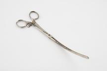 Curved intestinal clamp forceps | Science Museum Group Collection