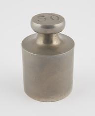 Cylindrical brass weight | Science Museum Group Collection