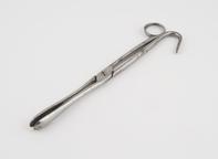 Straight lithotomy forceps with scoop-shaped blades and cross-action ...