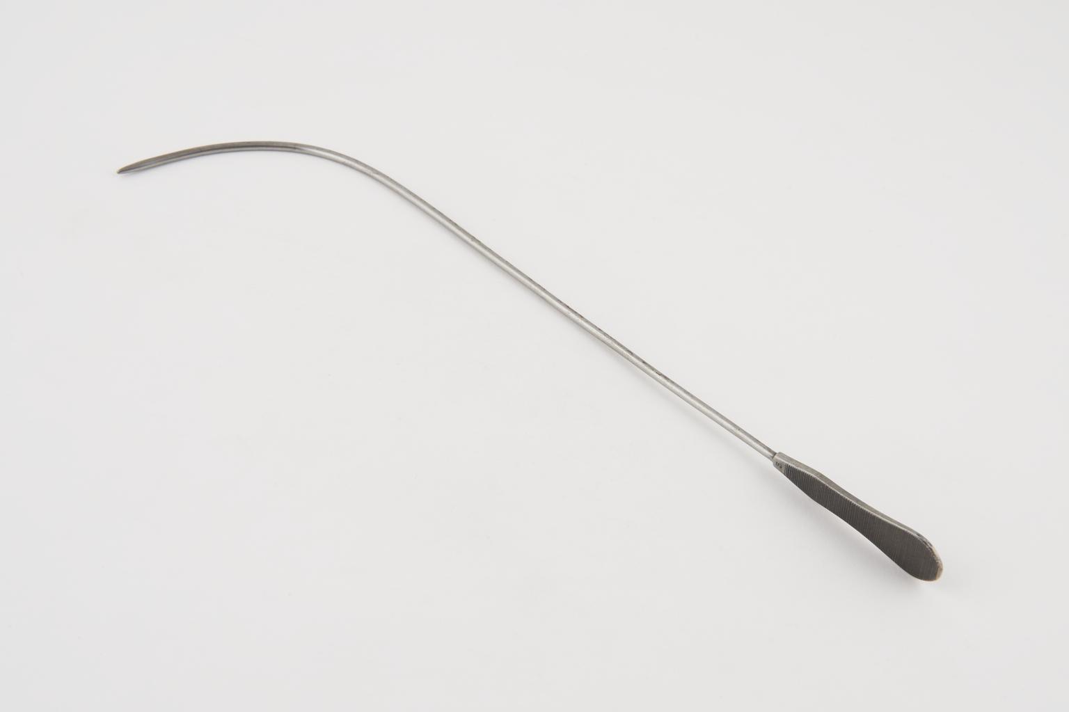 Curved lithotomy staff with median groove and flat handle | Science ...