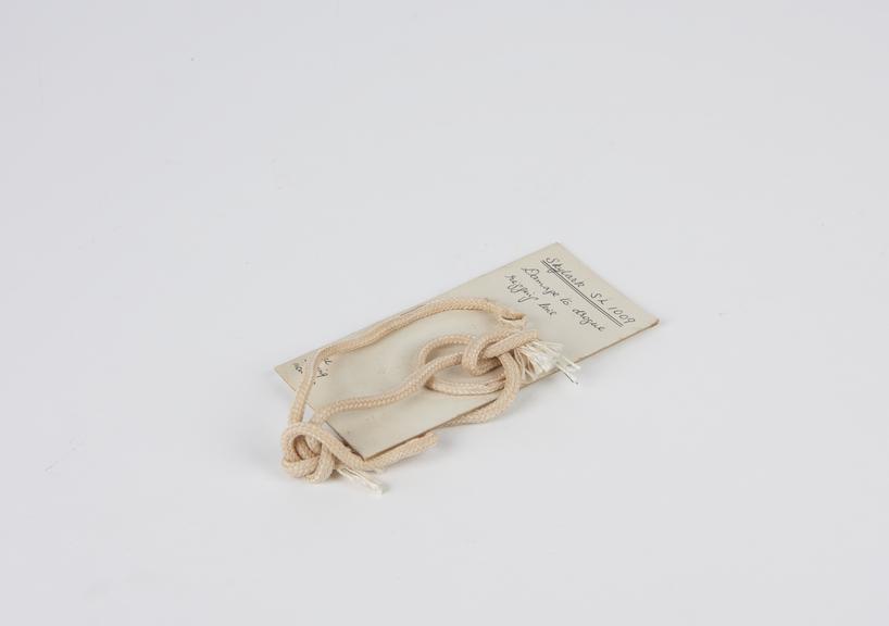 Card with sample of rope | Science Museum Group Collection