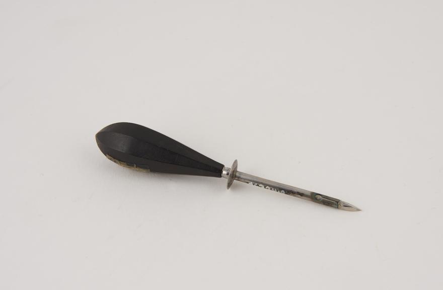Trocar, steel, with silver cannula and ebony handle | Science Museum ...