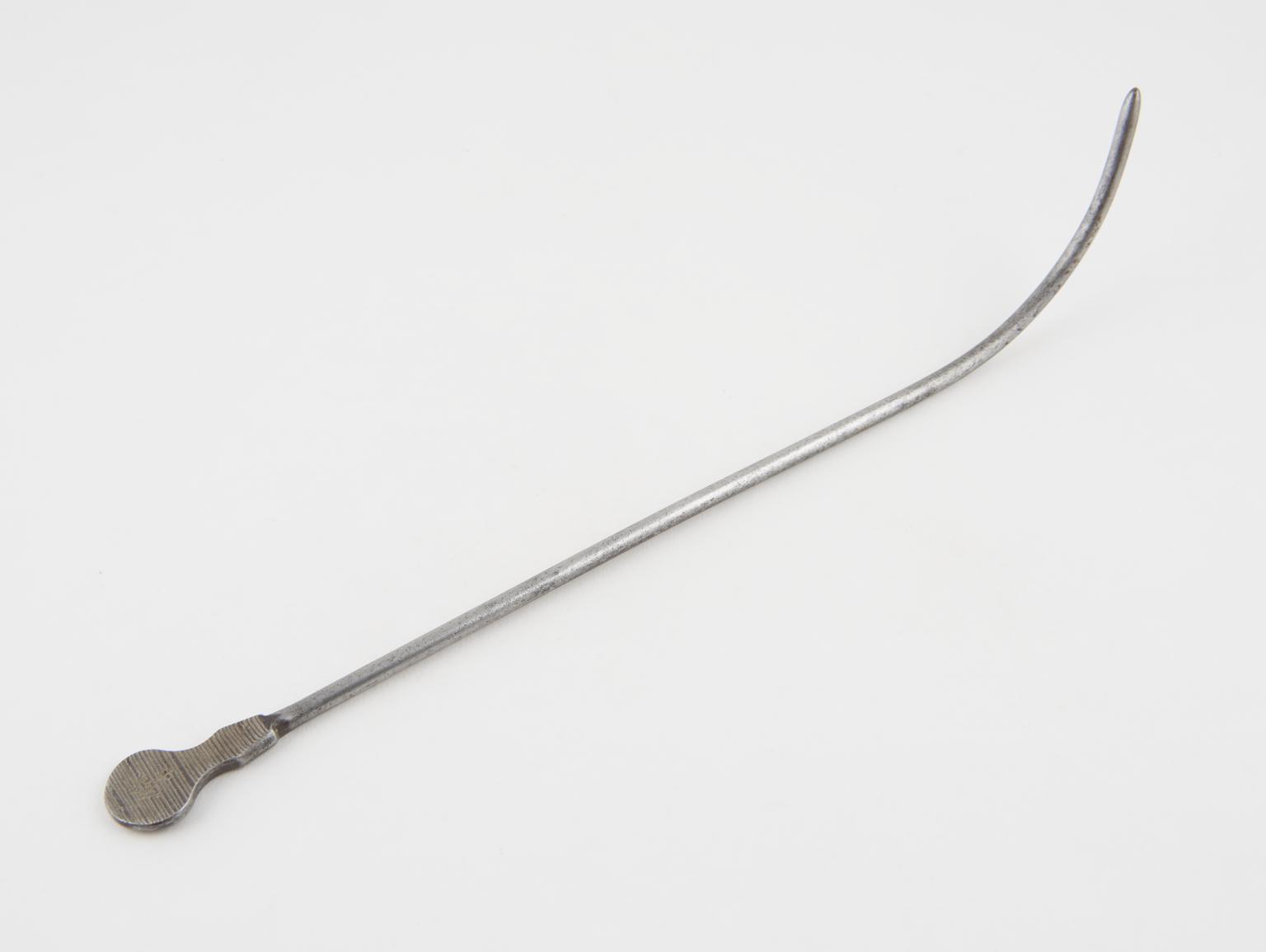Bladder sound with long proximal curve and flat handle | Science Museum ...