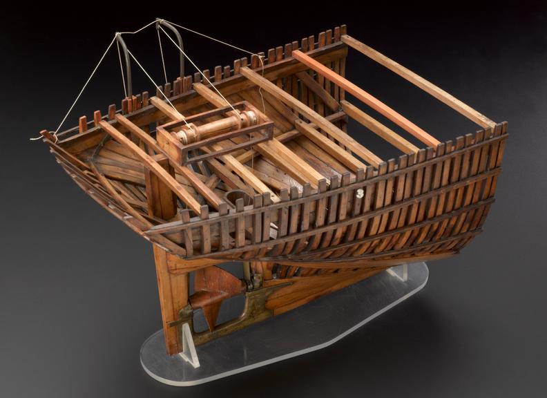 Constructional model, of a ship’s stern, showing the screw steamer ...