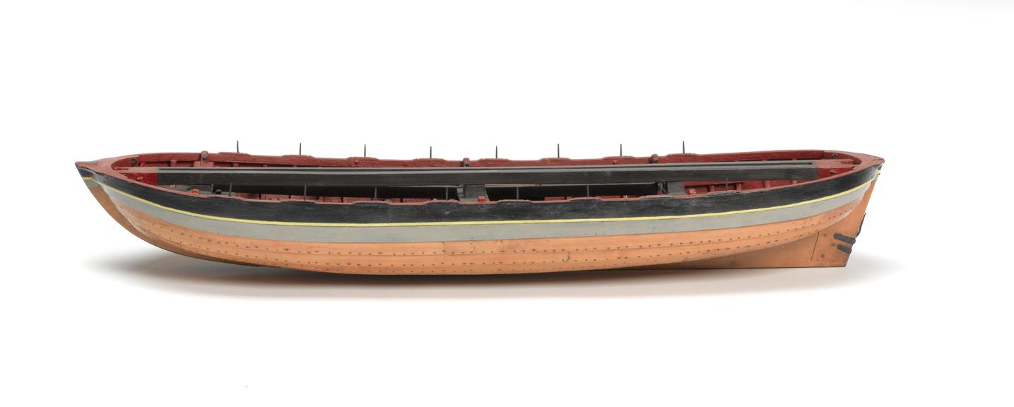 Model of Launch, for landing troops, fitted to carry a carronade on a ...