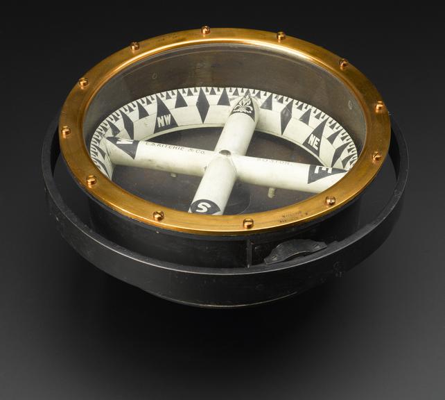 Ritchie's patent liquid compass with hollow metal cross type compass ...