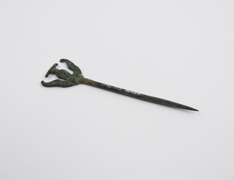 Pin, bronze, handle in form of sphinx head | Science Museum Group ...