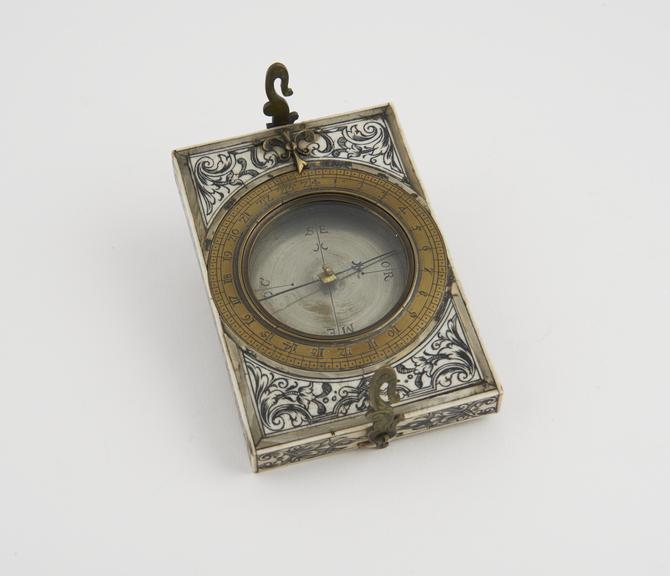 Mining compass in engraved ivory case, Italian, 17th century | Science ...