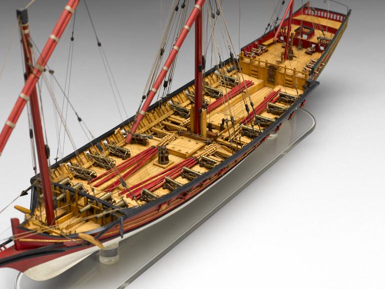 Rigged model of a Mediterranean Galley or 'Chebec' | Science Museum ...