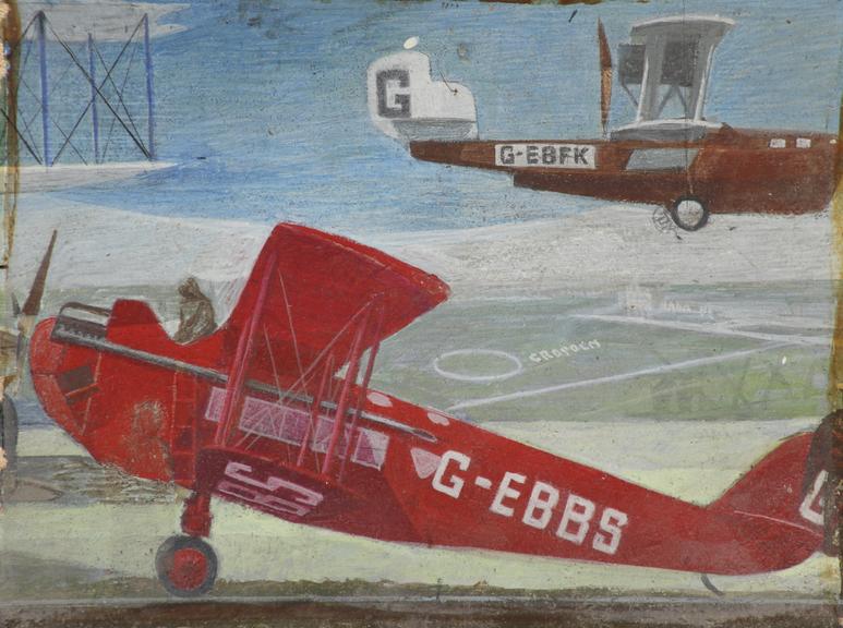 British air transport, one of 7 studies, showing a de Havilland D.H. 34 ...
