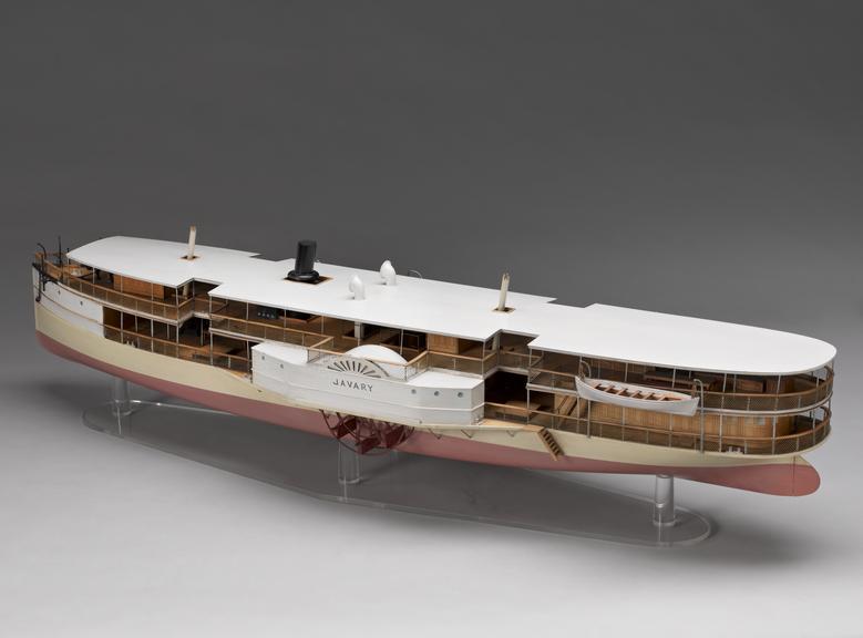 Whole model of light draught paddle steamer 'Javary' | Science Museum ...