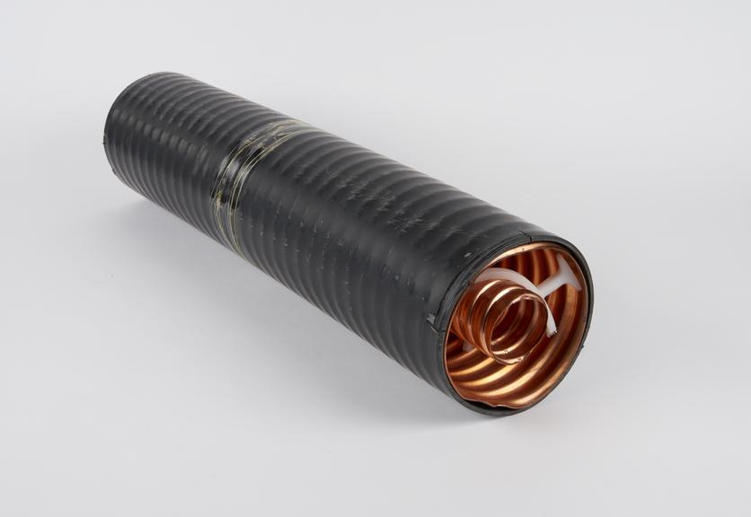 Specimen of RFS Heliflex high-power air dielectric coaxial cable ...