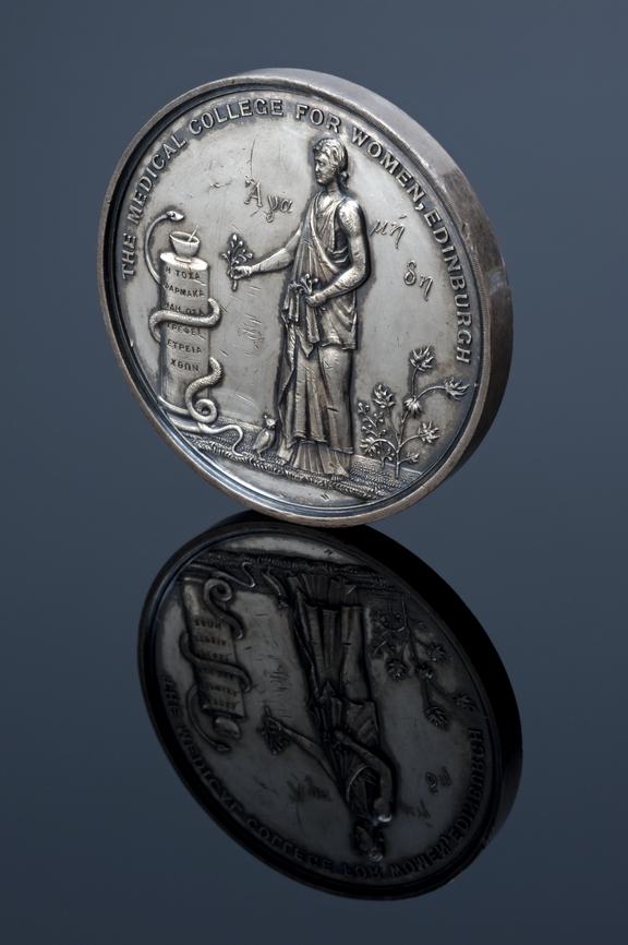Medal given as a prize for pathology at the Medical College for Women ...