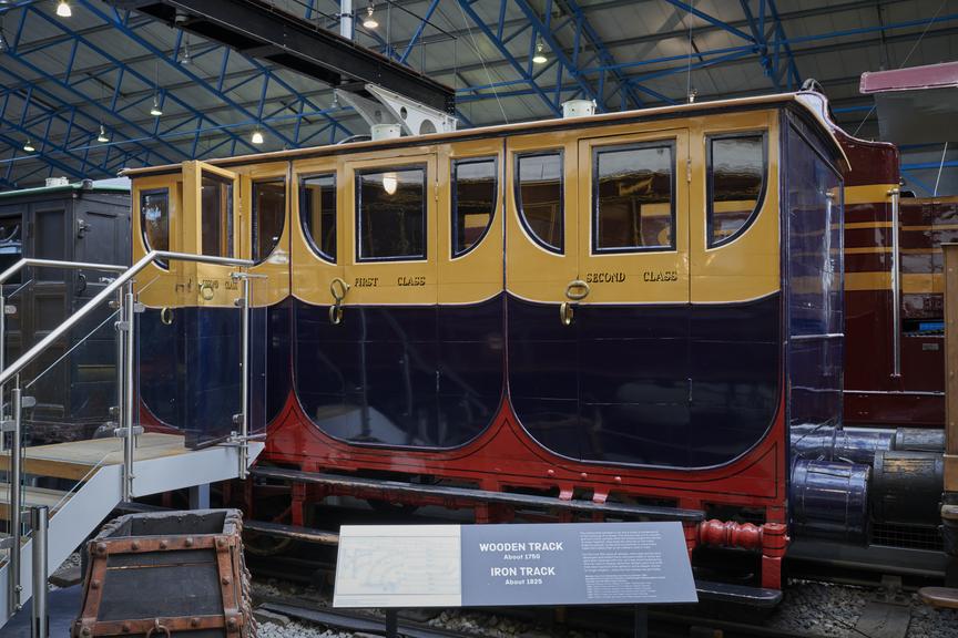 Bodmin & Wadebridge Railway, composite 1st & 2nd class railway carriage ...