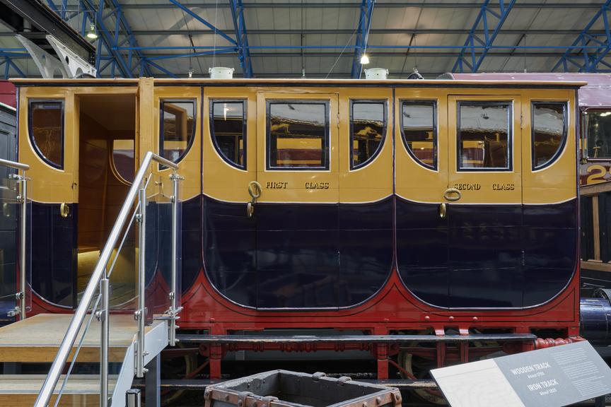 Bodmin & Wadebridge Railway, composite 1st & 2nd class railway carriage ...