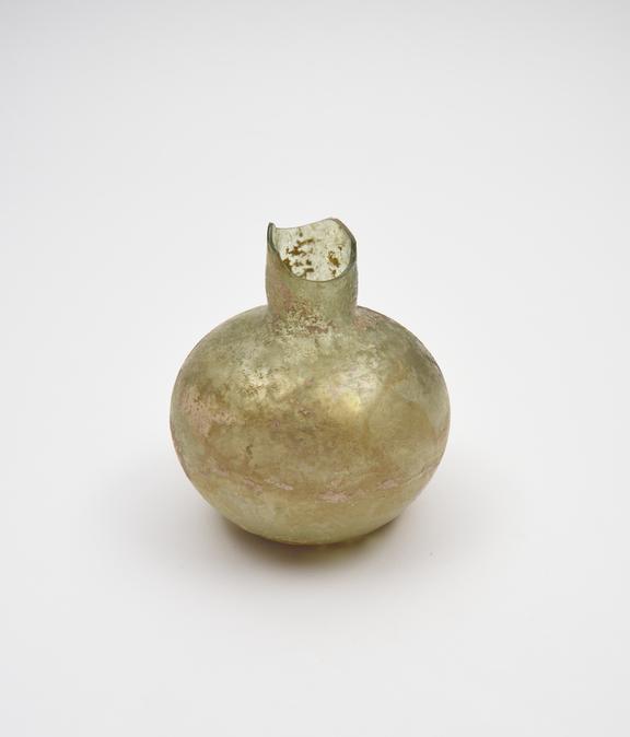 Glass flask, Roman, 251-450 AD | Science Museum Group Collection