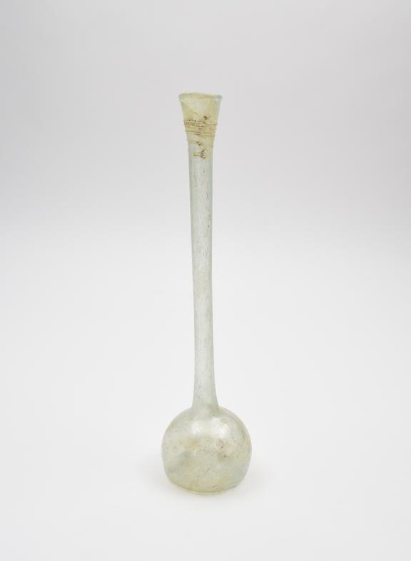 Glass flask, very long neck, Byzantine, 401-700AD | Science Museum ...