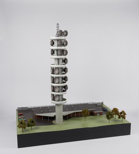 Model of microwave radio station at Purdown | Science Museum Group ...