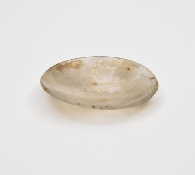 Shallow glass dish, colourless, ground rim | Science Museum Group ...